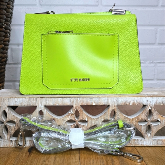 Steve Madden | Bags | Steve Madden Neon Green Bloren Shoulder Crossbody ...